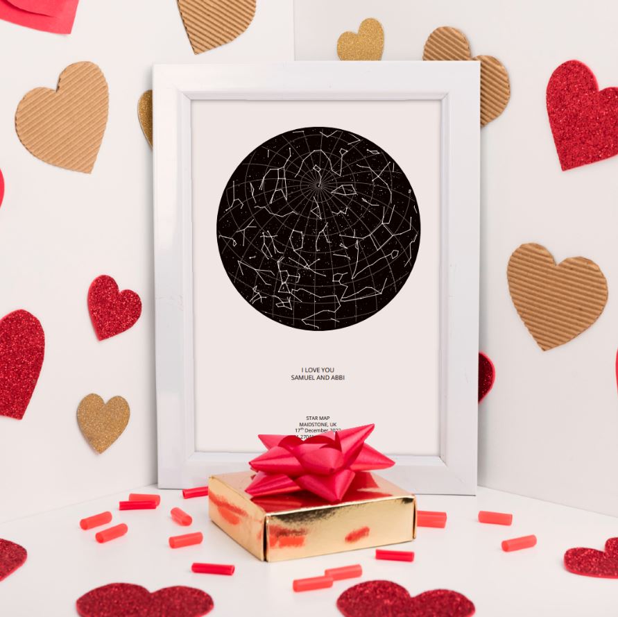 Valentine's Day Star Map: Design Your Own – Maps for Moments